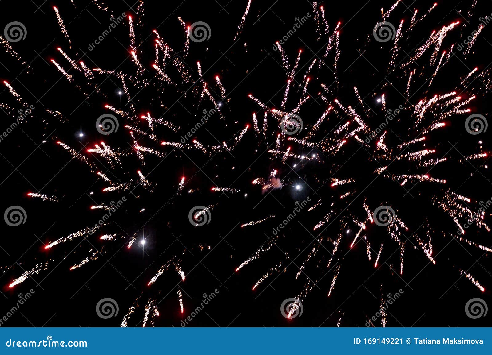 Silver Red Shiny Background on Black. Firework Stock Image - Image of ...