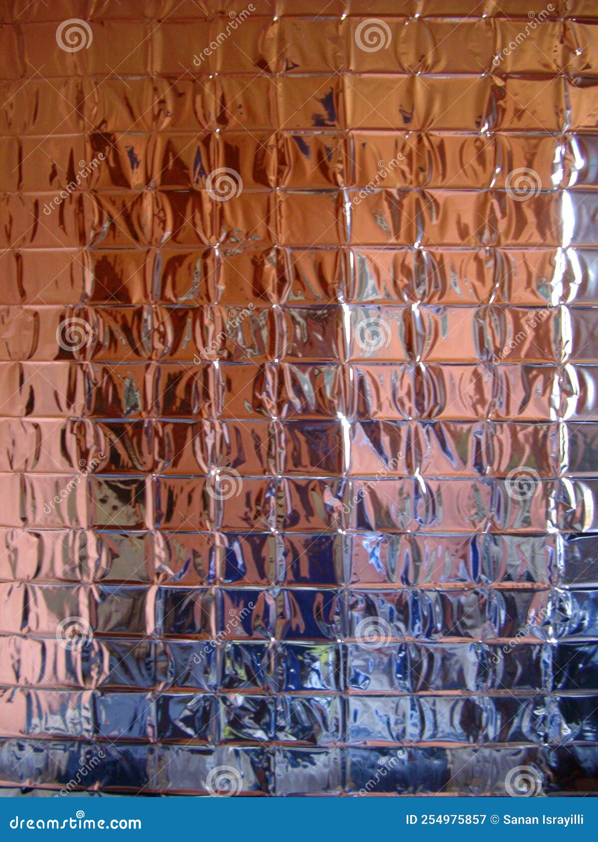 Silver reflection stock image. Image of shiney, foil - 254975857