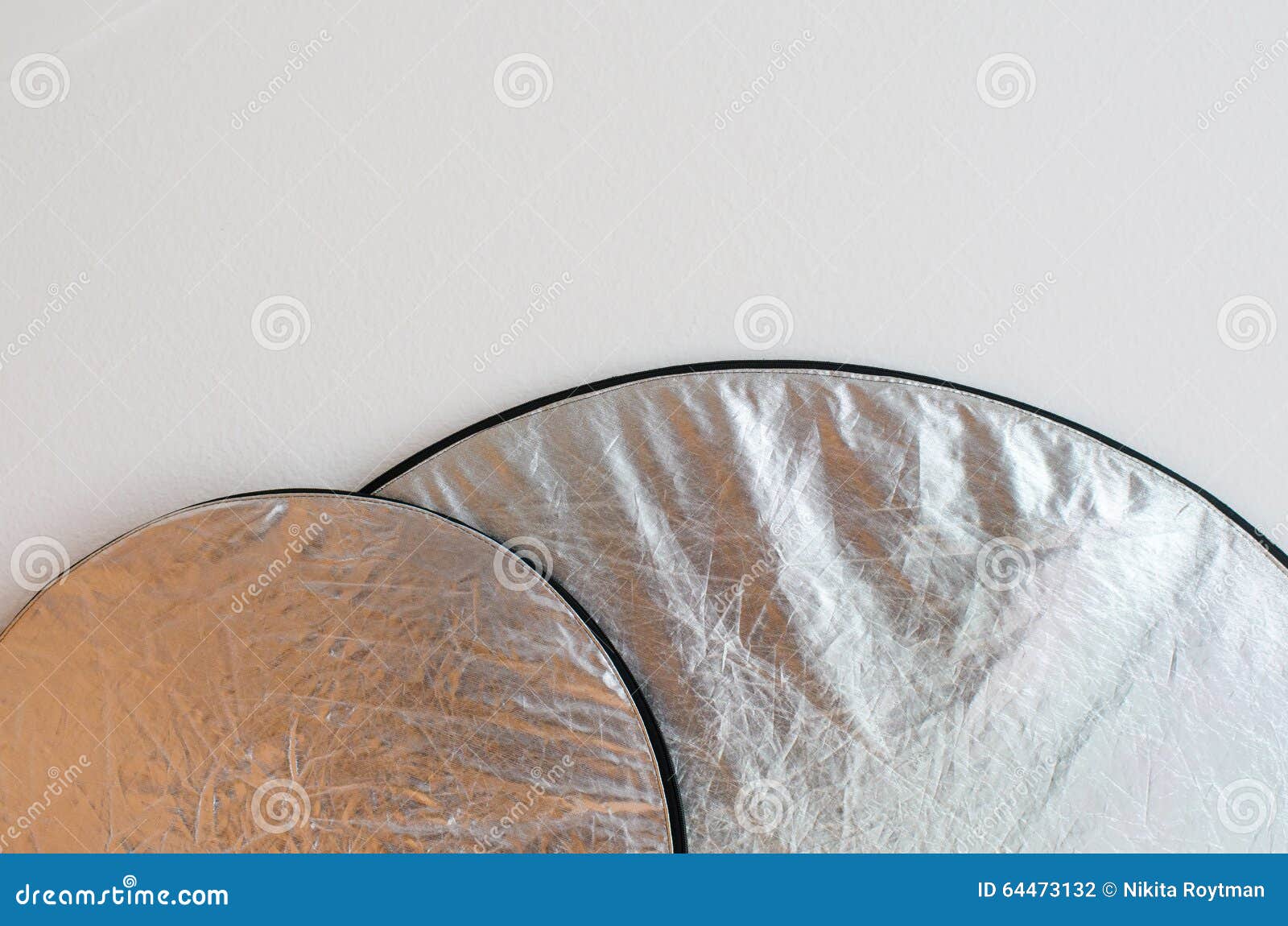 Silver Reflectors on White Background Stock Photo - Image of object ...