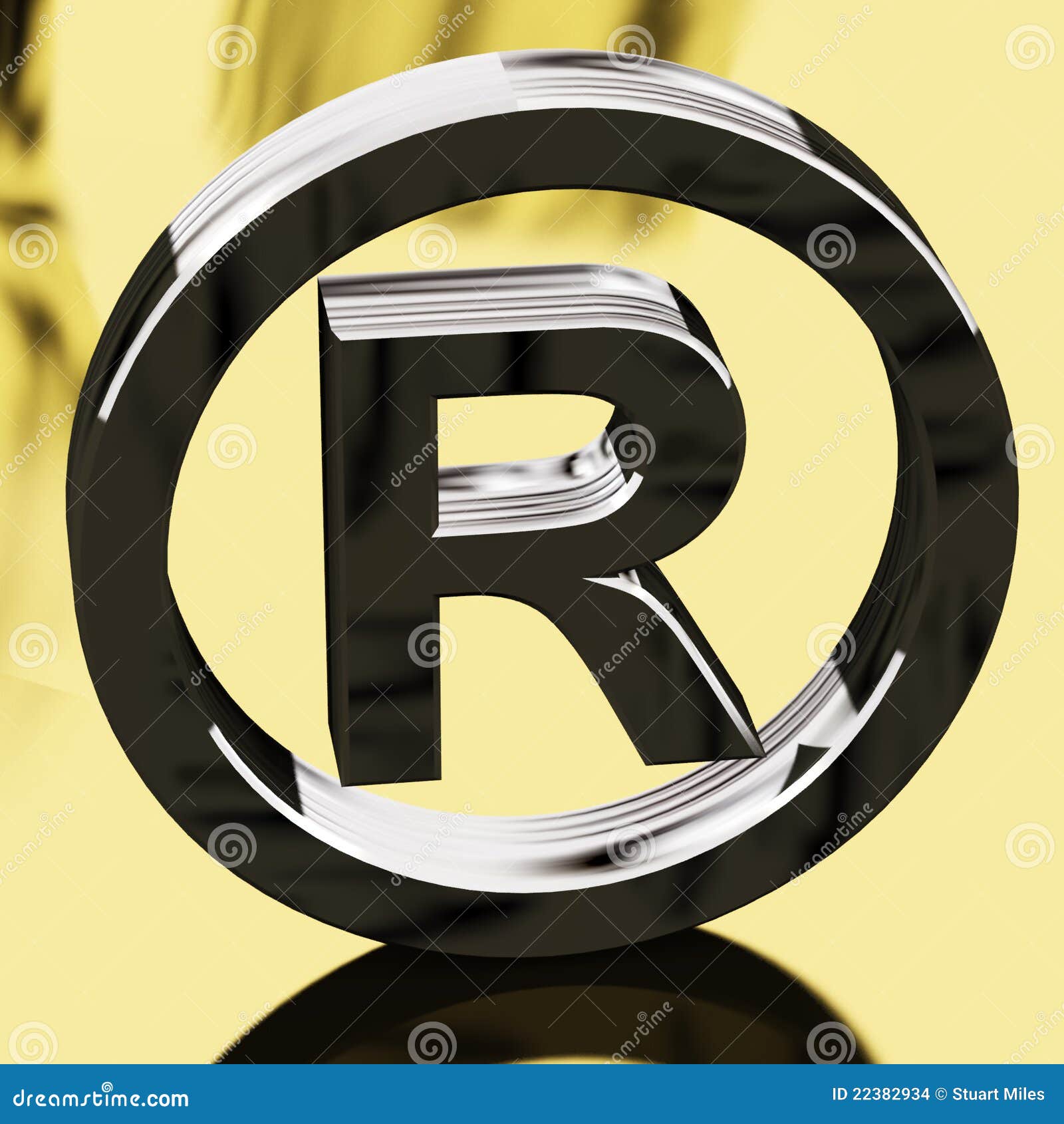 Silver Registered Sign Representing Patented Stock Illustration ...