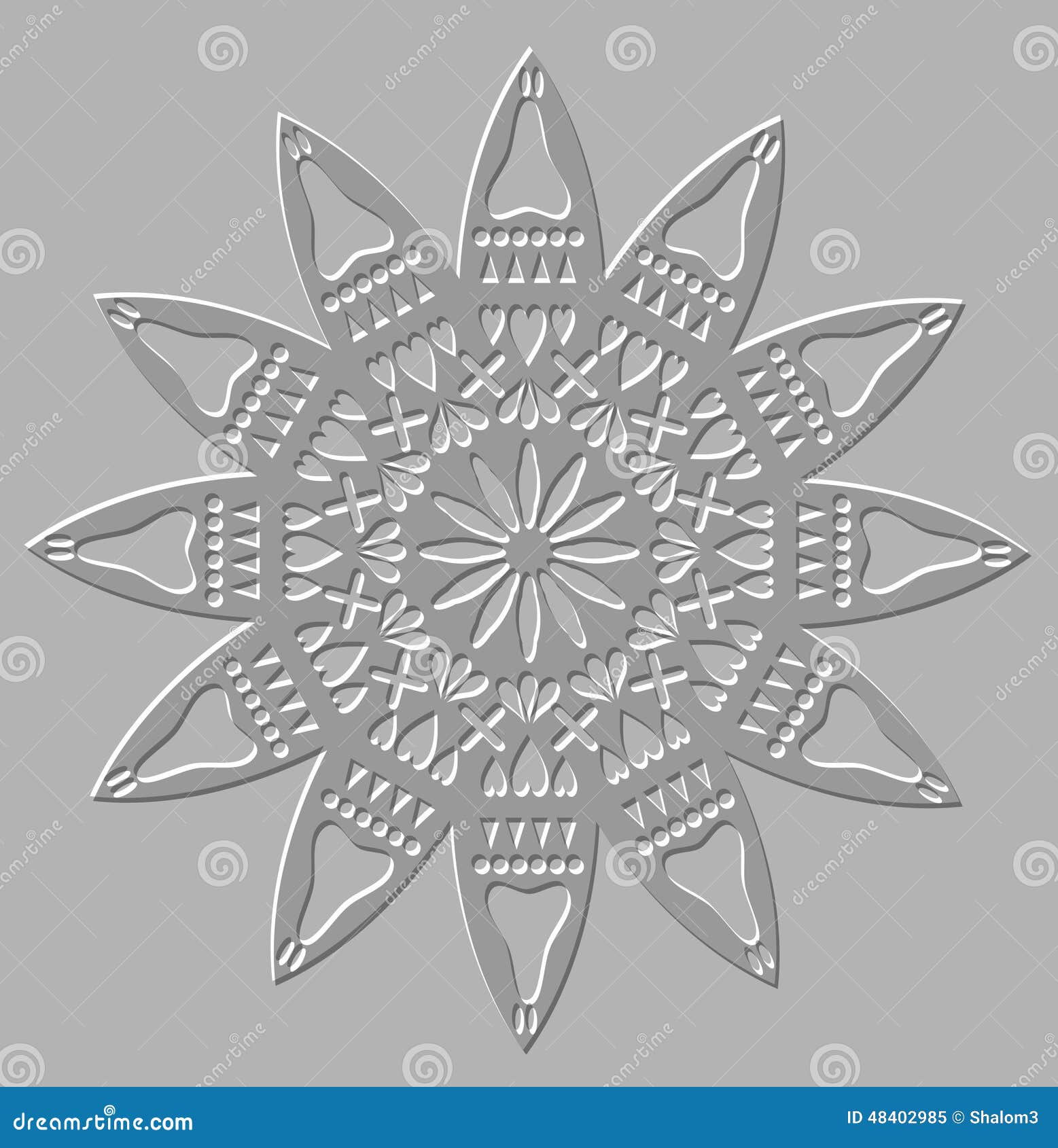 Silver Relief Decorative Motif Stock Vector - Illustration of raised ...