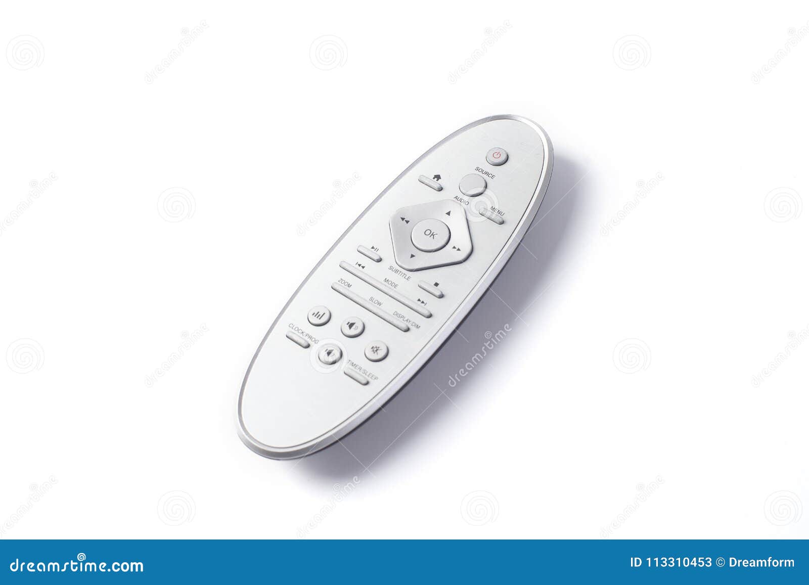 Silver Remote on White Background Stock Image - Image of choice ...