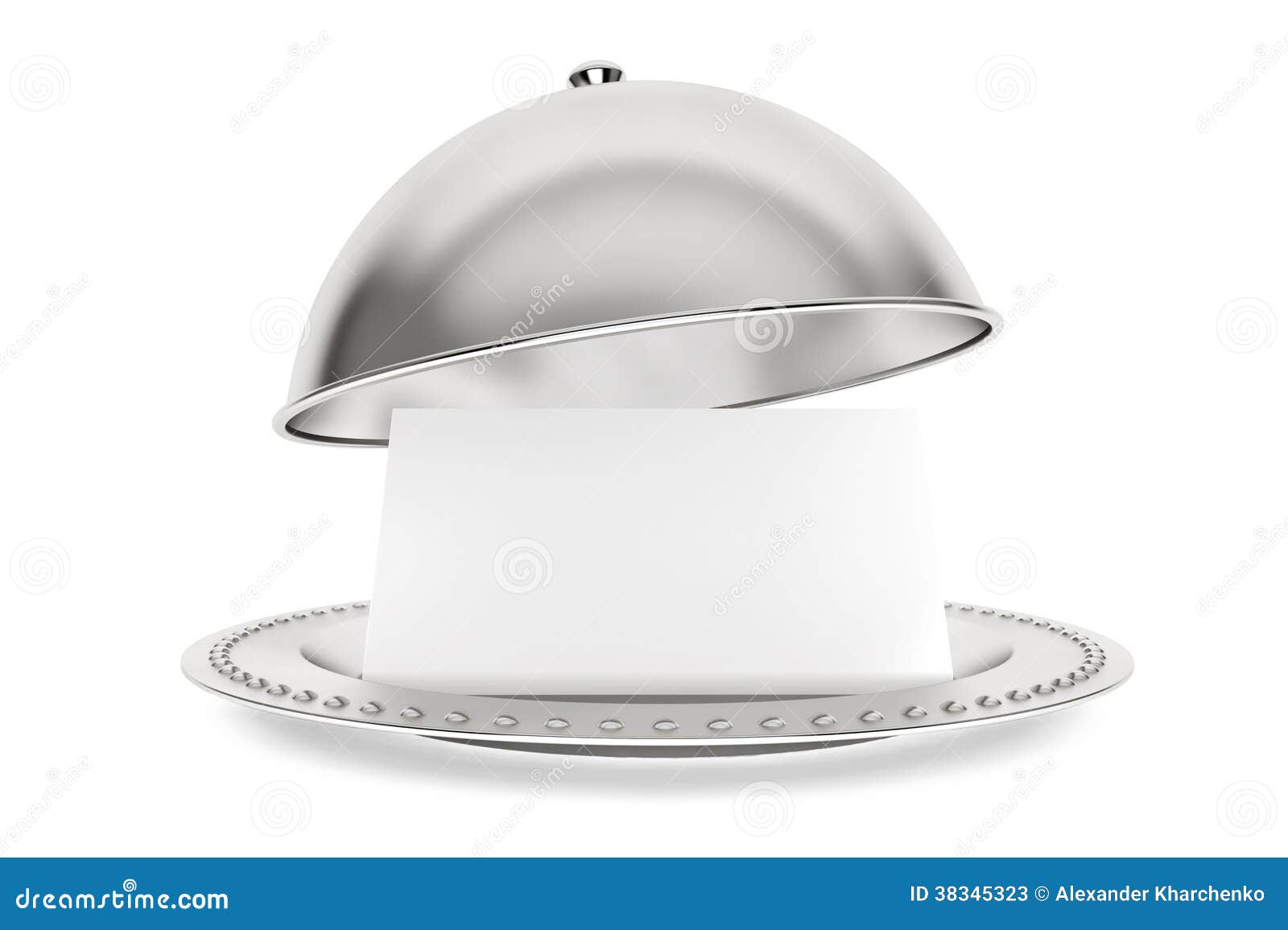 Silver Restaurant Trays With Cloches. Banquet Table Setting. Food Menu ...