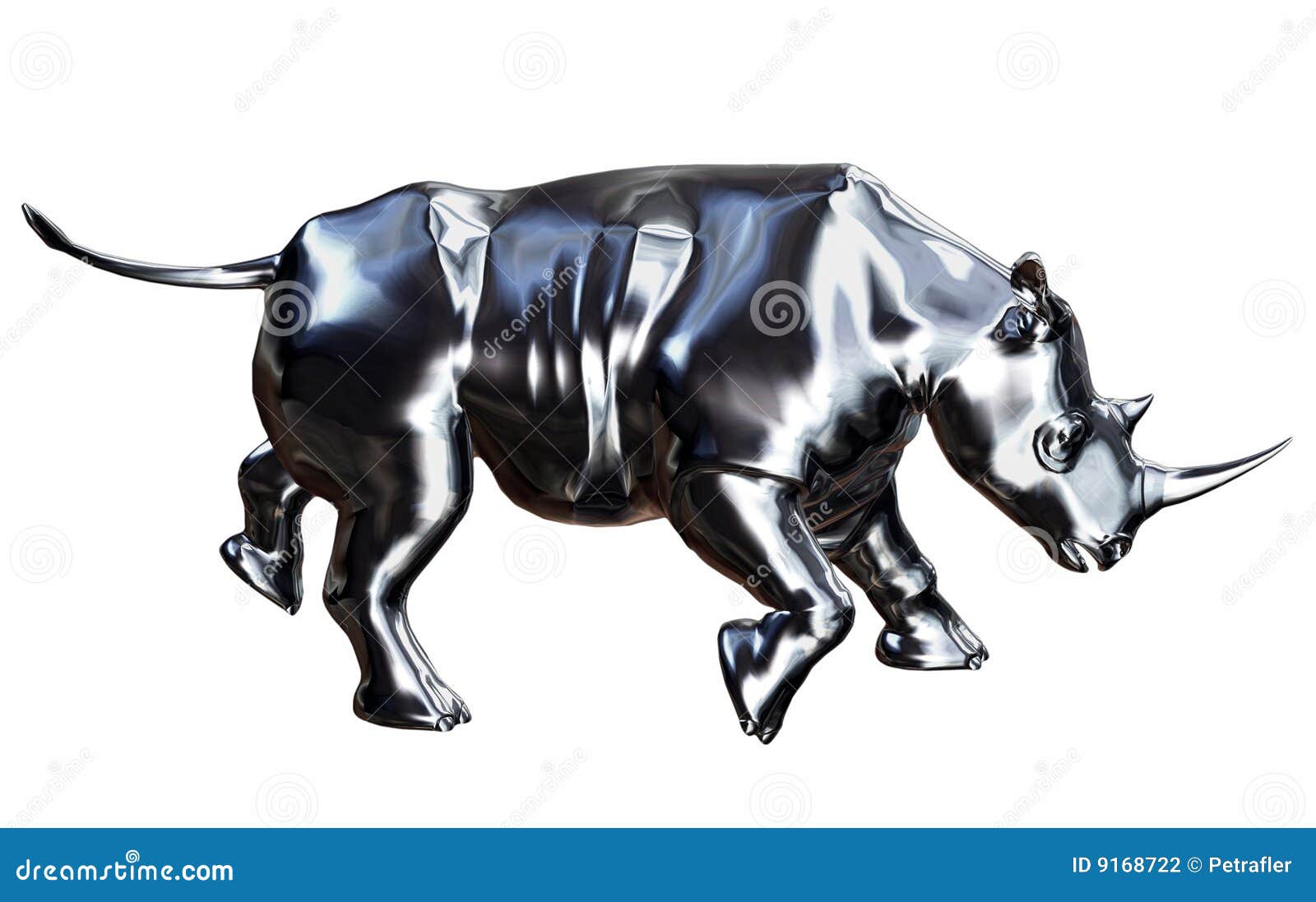Silver Rhino stock illustration. Illustration of african - 9168722