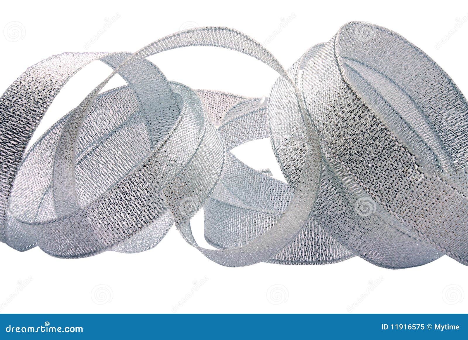 Silver ribbon stock image. Image of silver, curly, closeup - 11916575