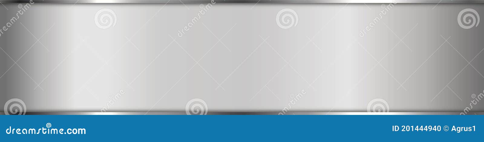 Silver Ribbon Banner with Gold Frame Stock Vector - Illustration of ...