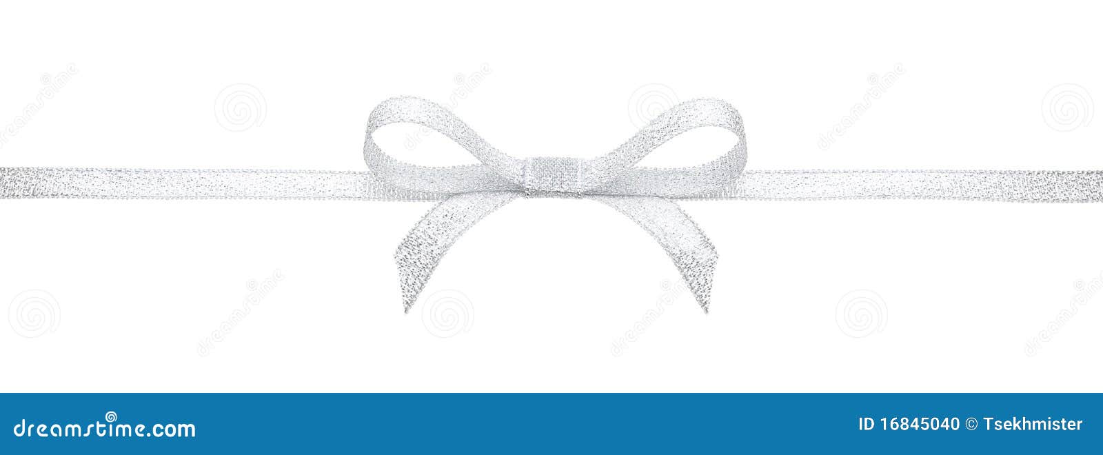 Silver ribbon and bow stock photo. Image of package, holiday - 16845040