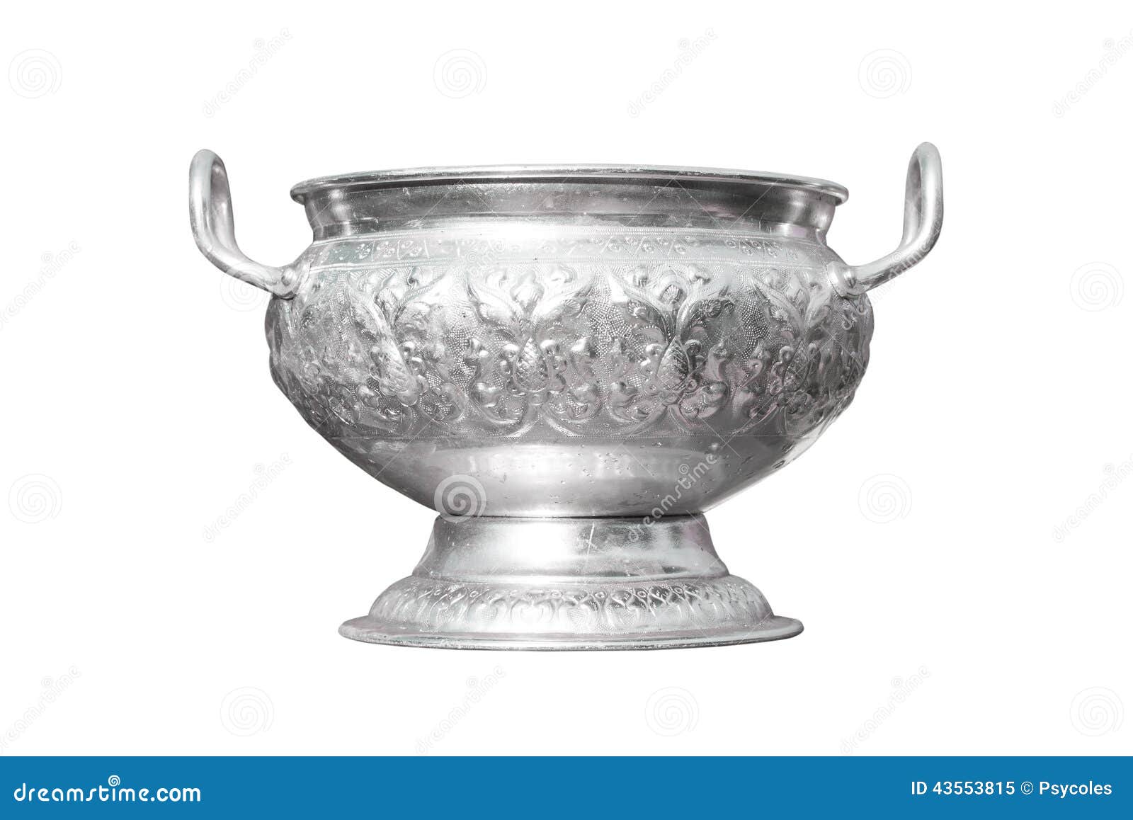 Silver rice bowl stock image. Image of clean, fashioned - 43553815