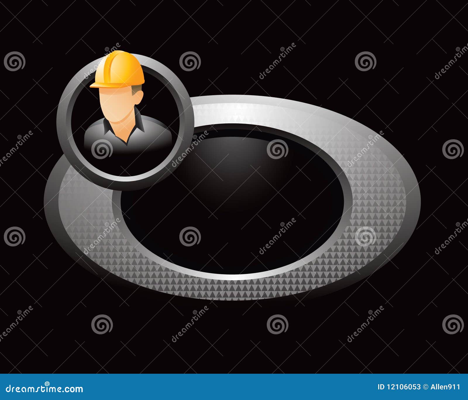 Silver Ring Construction Worker Stock Vector - Illustration of industry ...