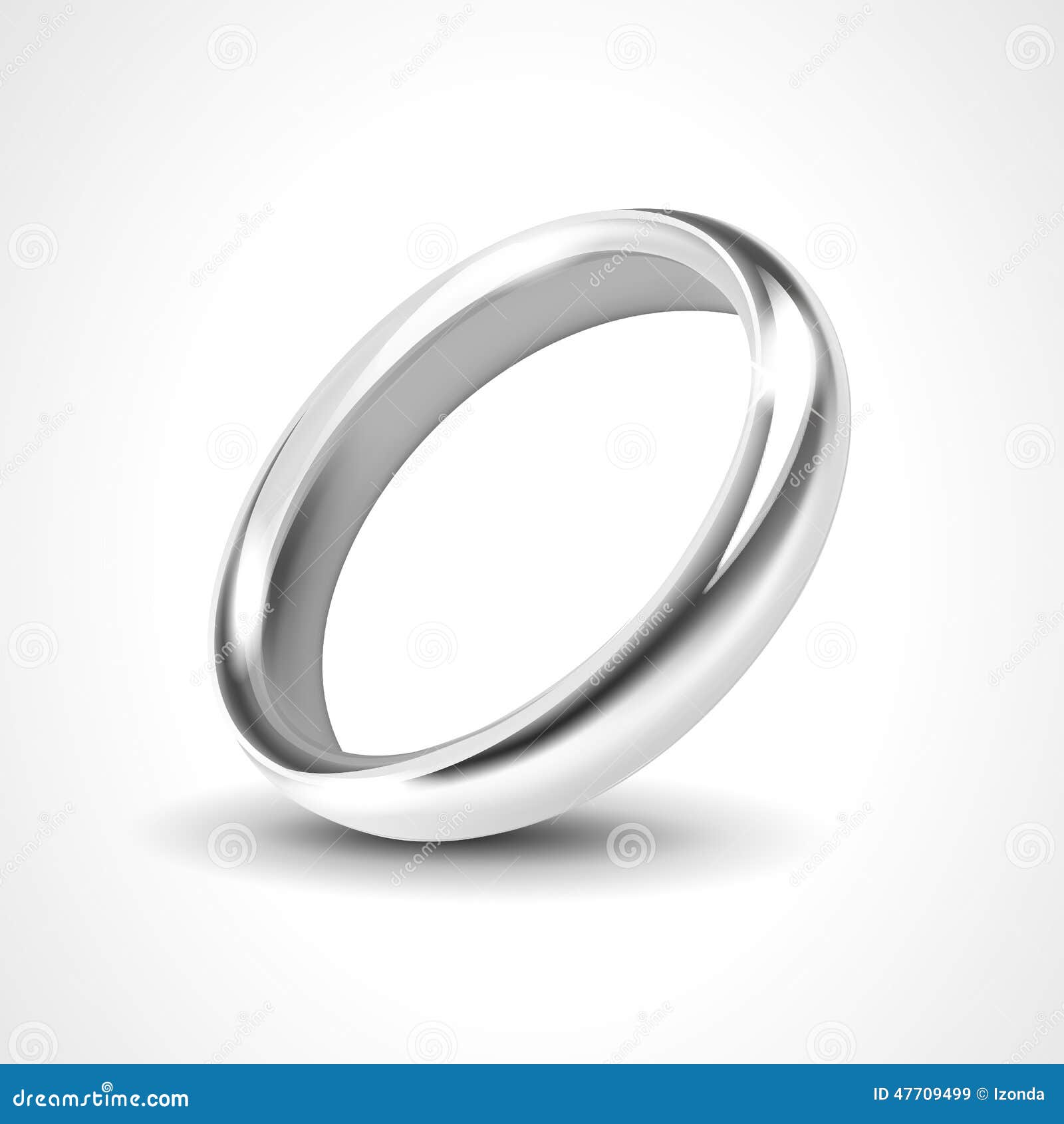 Silver Ring Isolated on White Background Stock Vector - Illustration of ...