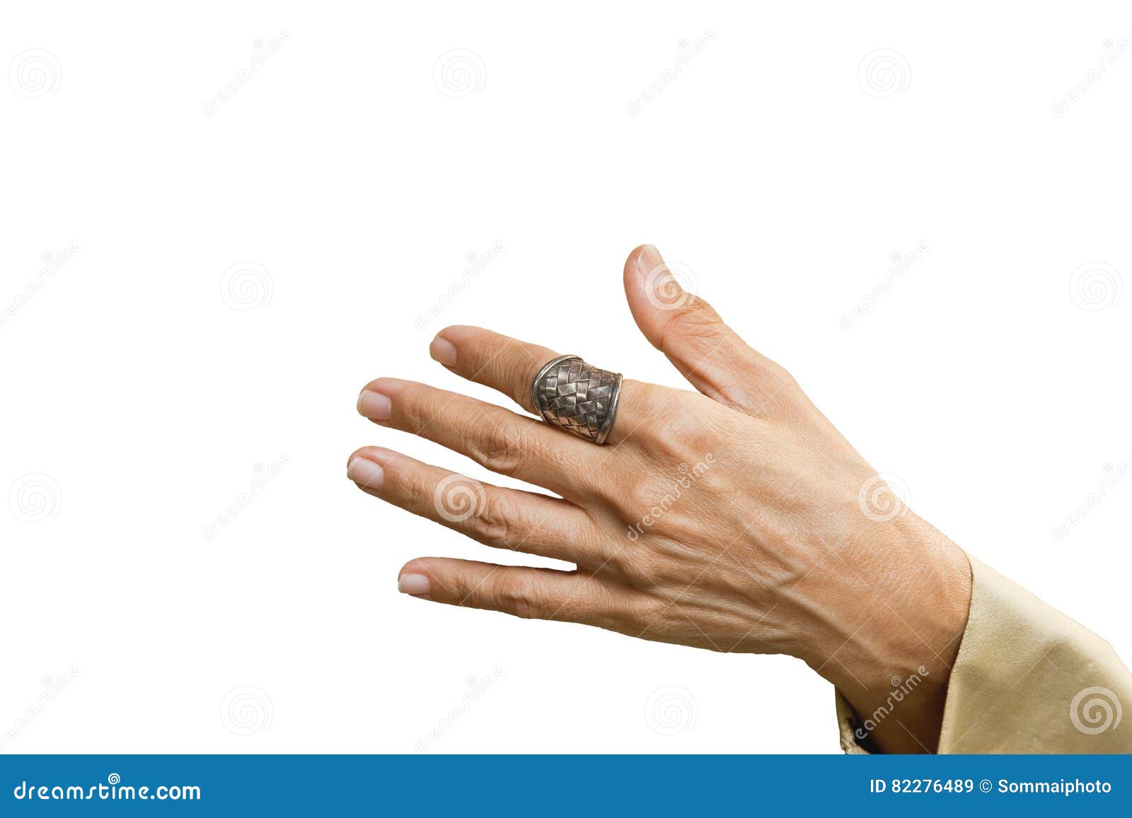 Silver rings on fingers stock image. Image of isolated - 82276489