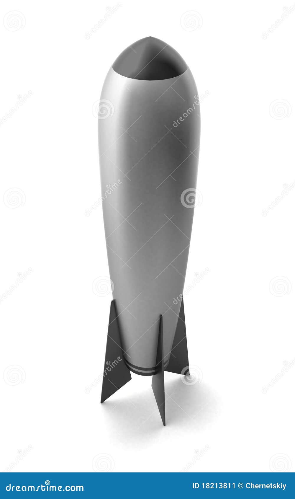 Silver rocket stock vector. Illustration of bomb, rocket - 18213811