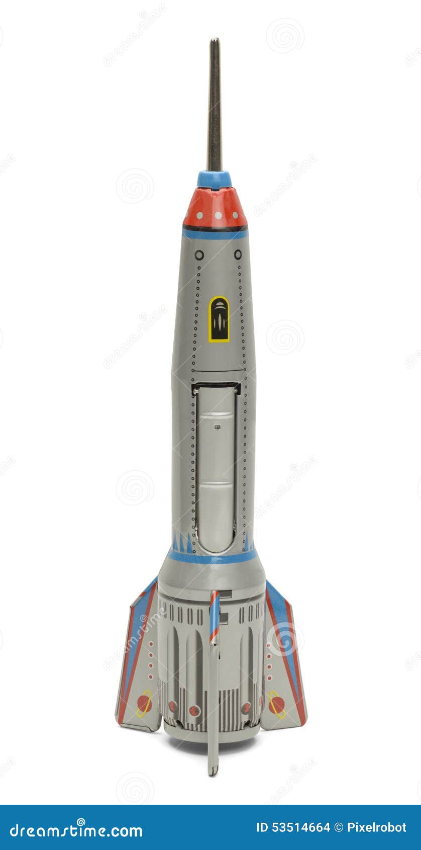 Silver Rocket stock photo. Image of flying, object, shiny - 53514664