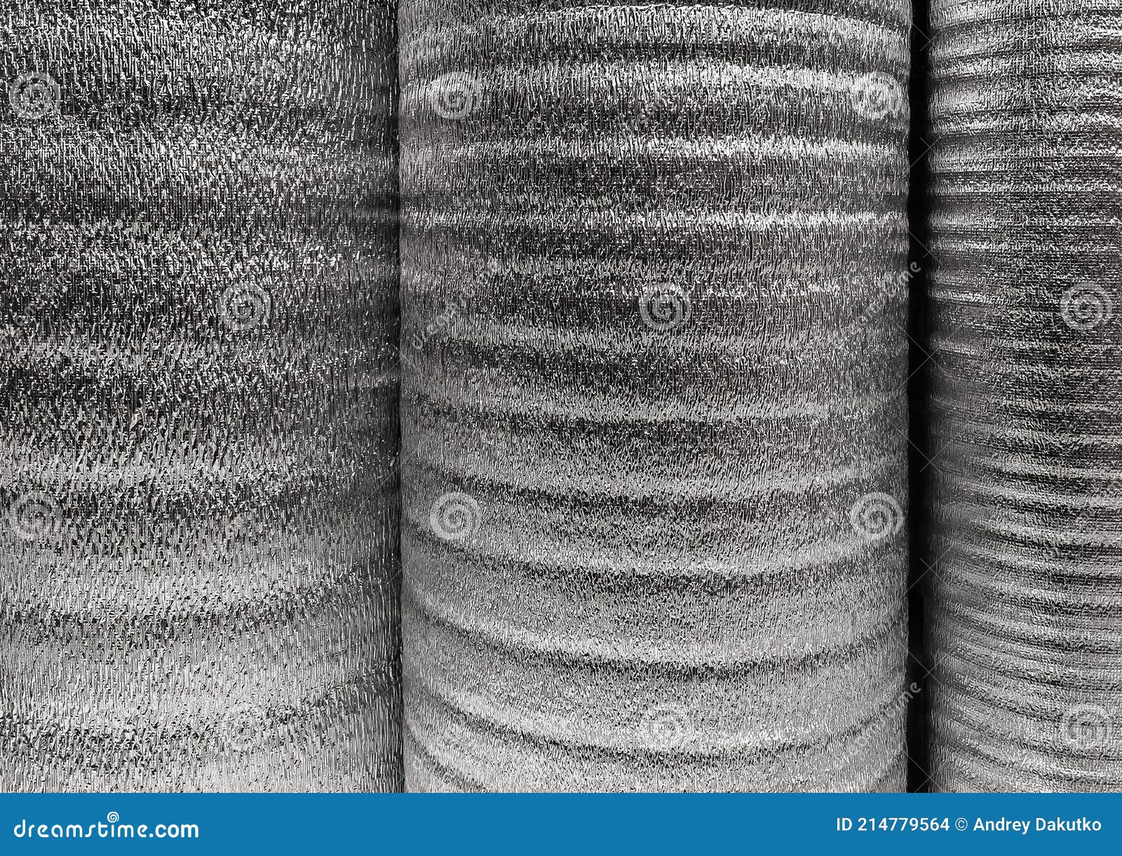Silver Rolls of Insulation Material, Building Materials in a Hardware ...