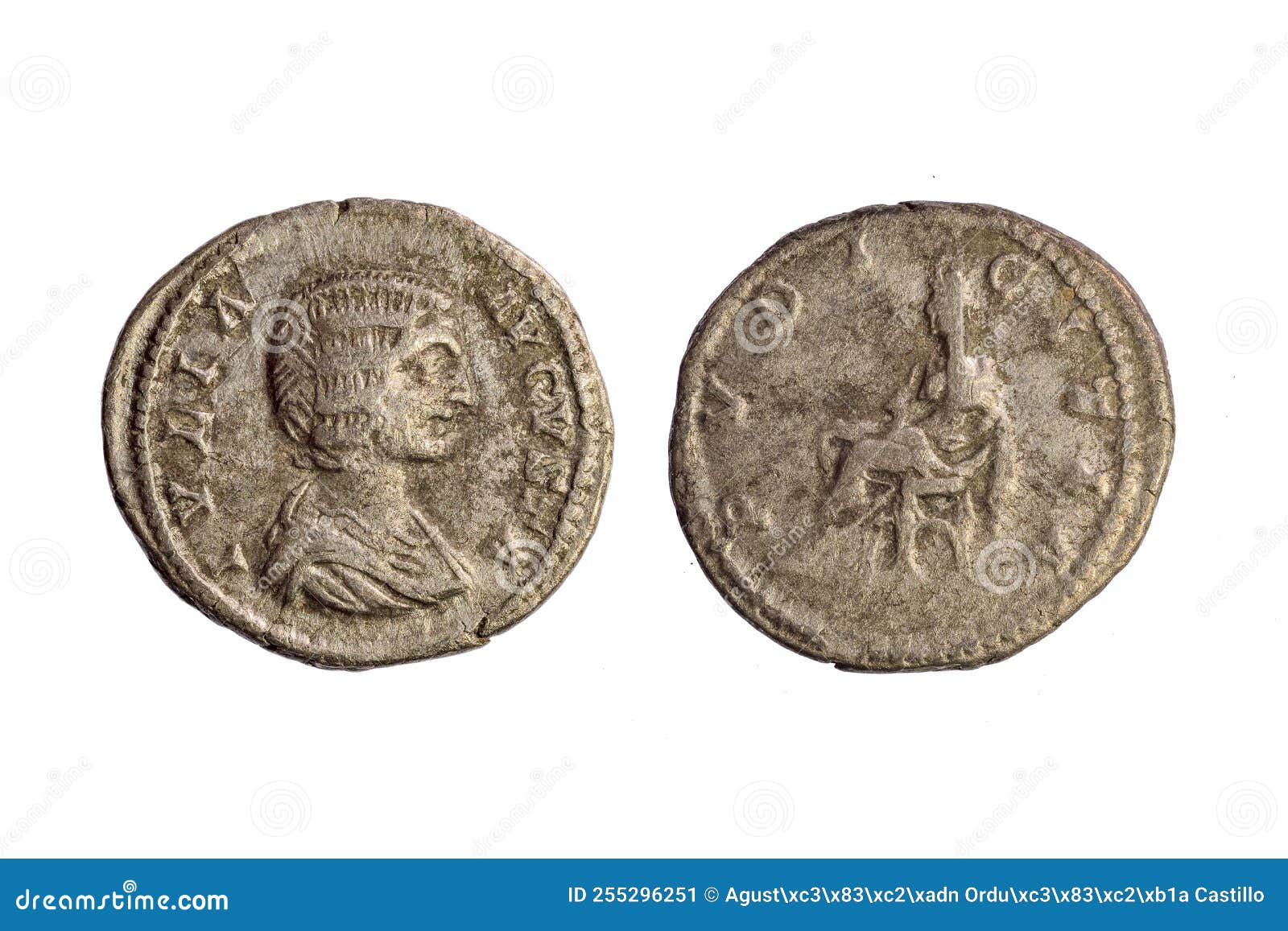 Silver Roman Denarius of Empress Julia Stock Image - Image of roma ...