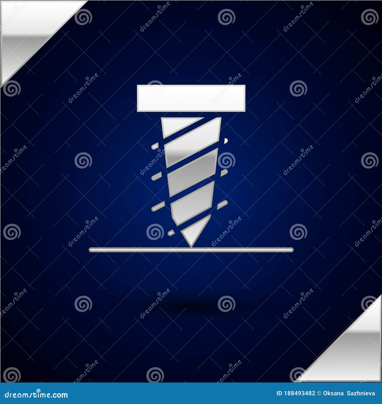 Set Rotating Drill Digging A Hole, Worker Safety Helmet, Oil Industrial ...