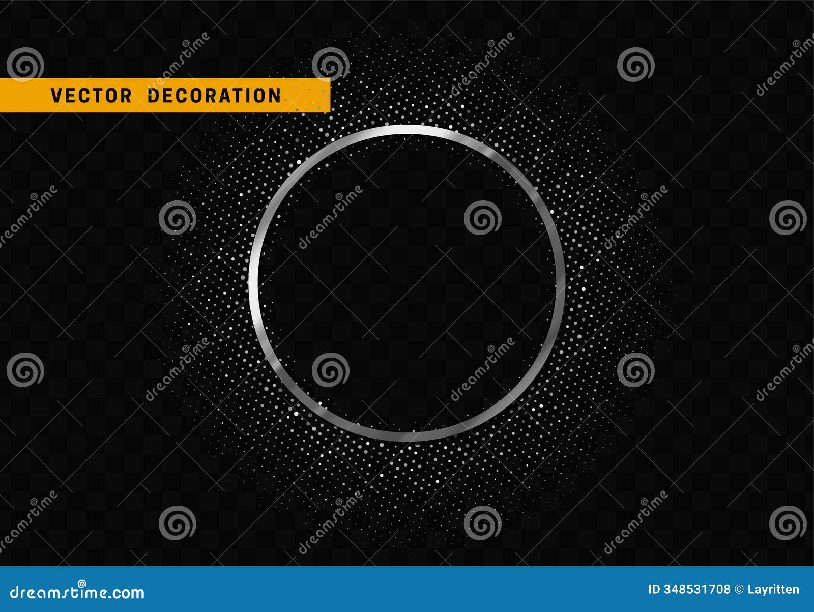 Silver Round Frame Banners On Transparent Background Vector ...