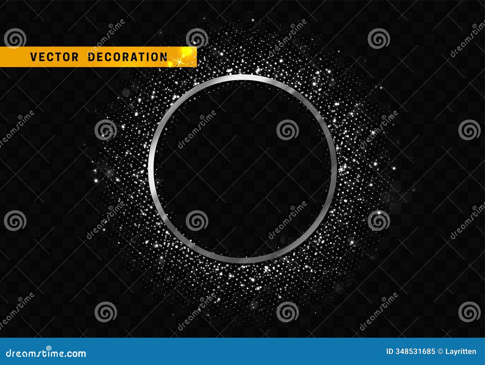 Silver Round Frame Isolated on Transparent Background Stock ...