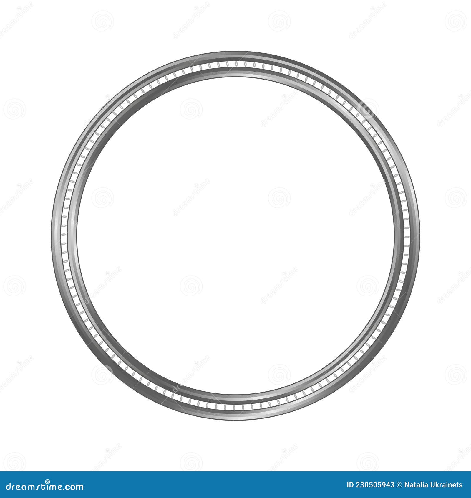 Silver round frame stock vector. Illustration of texture - 230505943