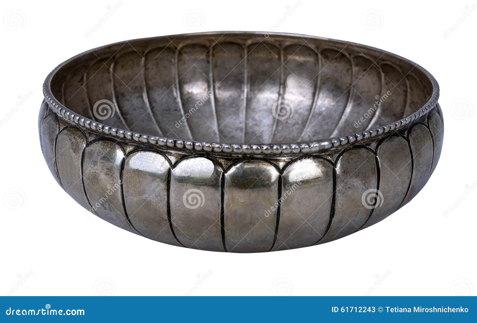 Silver round plate stock image. Image of design, object - 61712243
