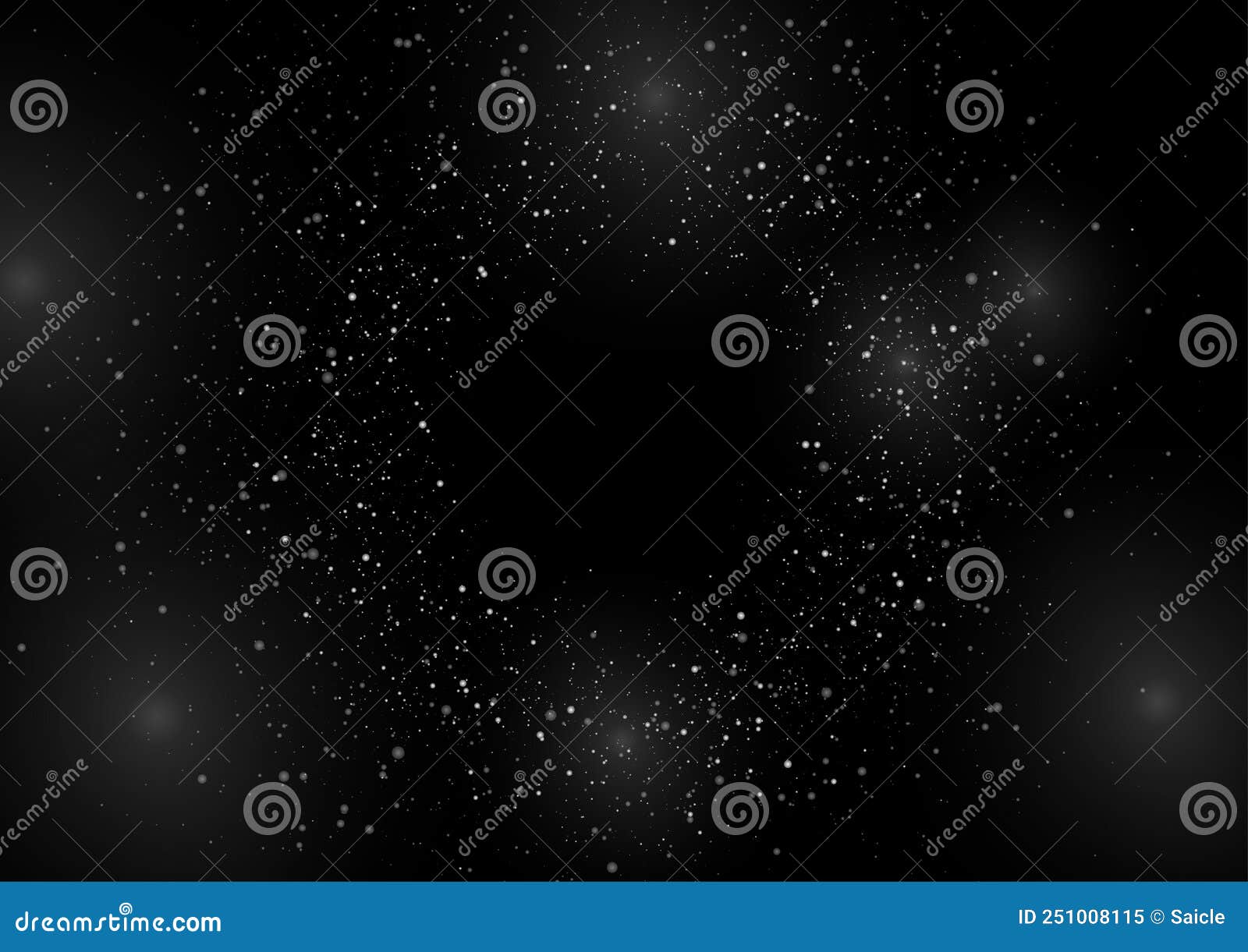 Silver Round Shiny Dust Particles Abstract Background Stock Vector ...