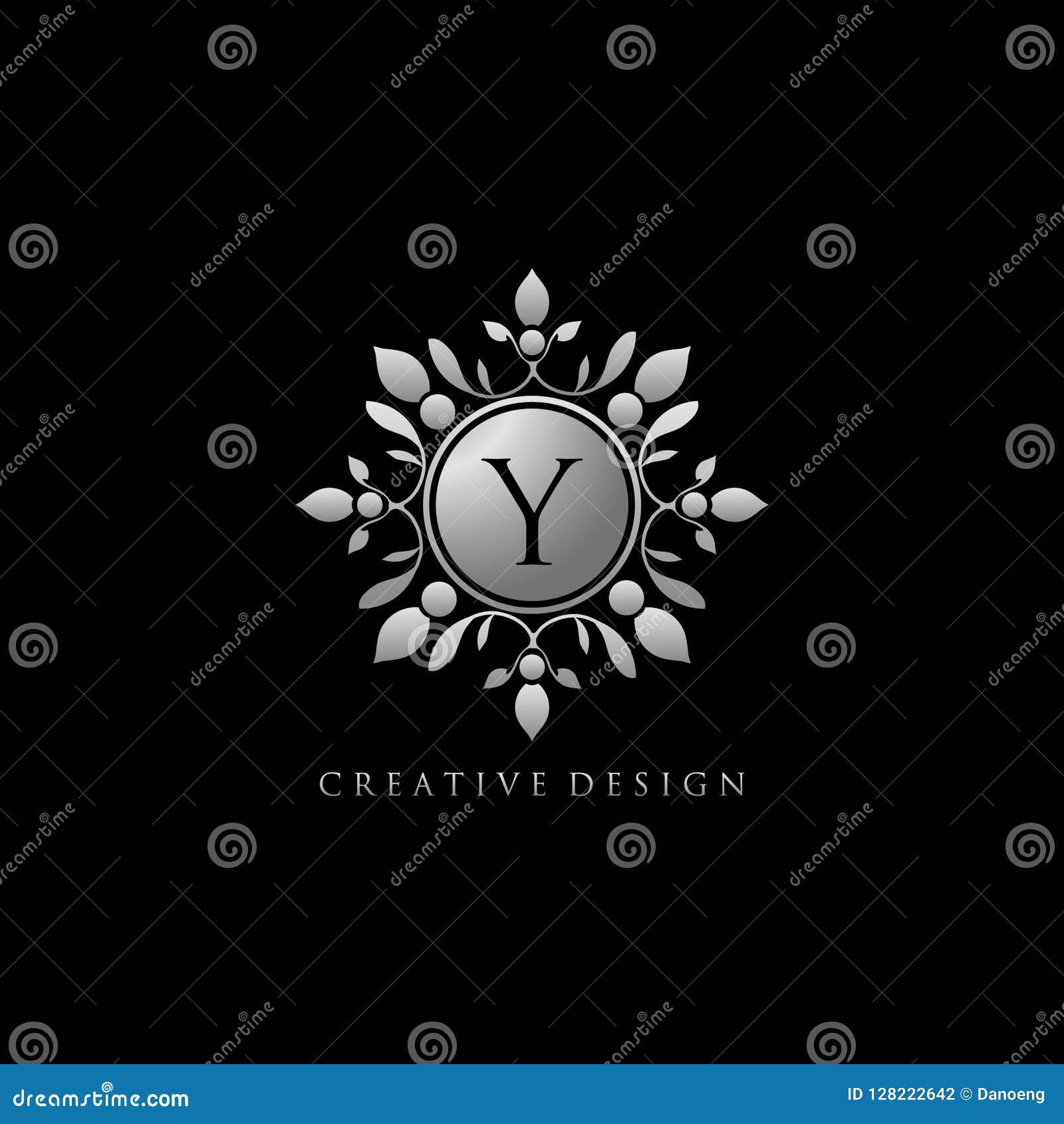 Silver Royal Crests Y Letter Logo Stock Photography | CartoonDealer.com ...