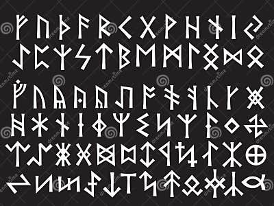 Silver Runic Script stock vector. Illustration of icelandic - 24005879