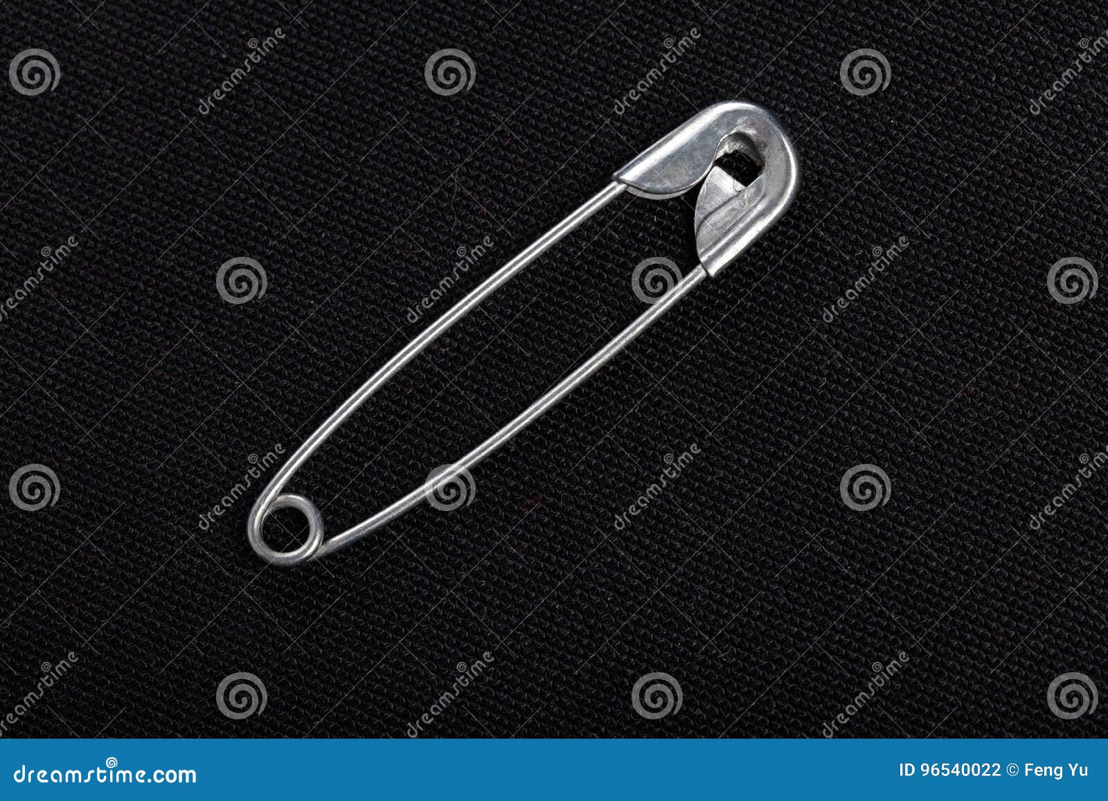 Silver safety pin stock photo. Image of fasten, object - 96540022