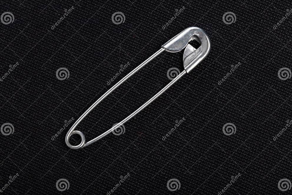 Silver safety pin stock photo. Image of fasten, object - 96540022