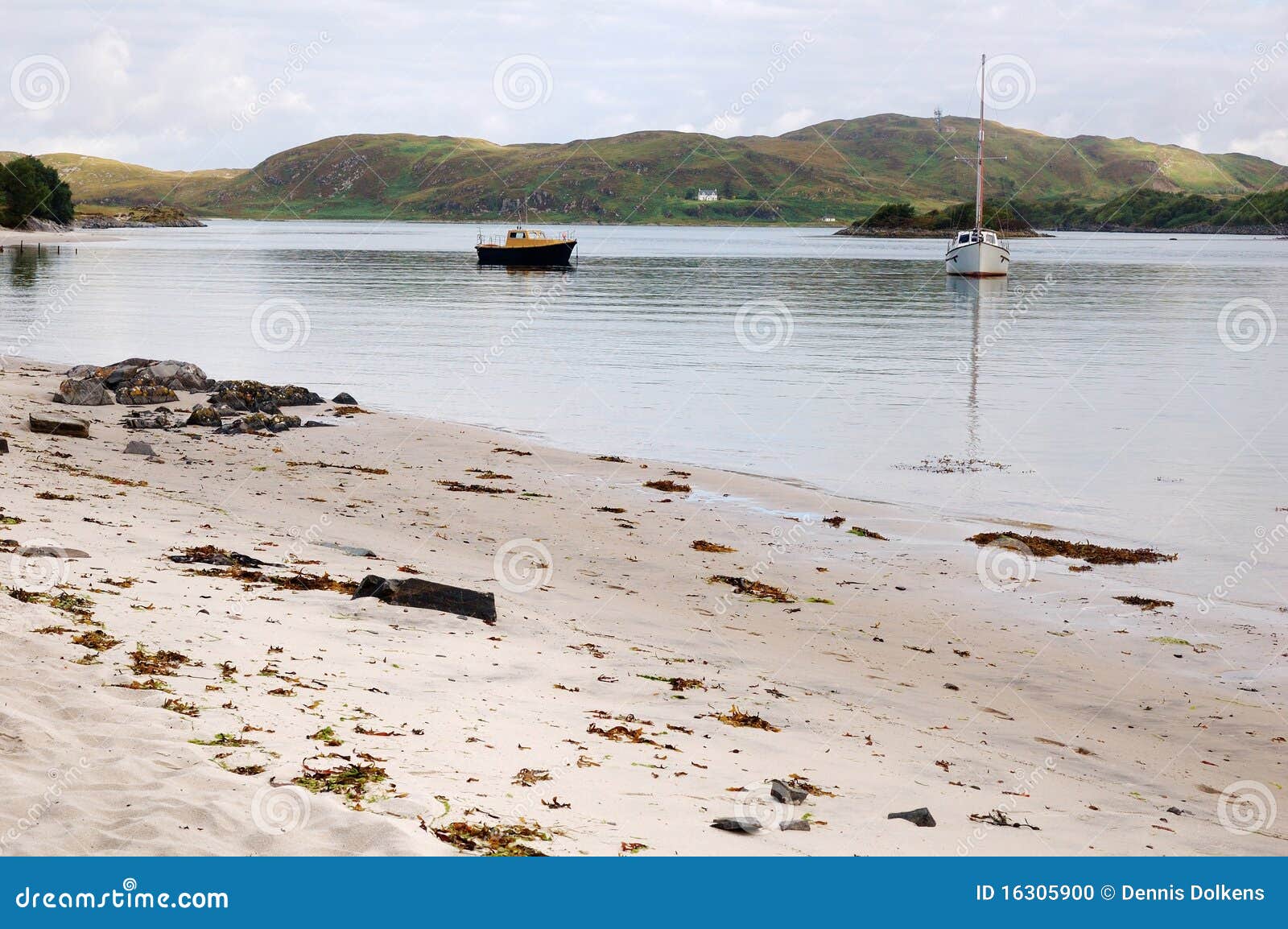 Silver Sands of Morar, Scotland Stock Photo - Image of river, sand ...