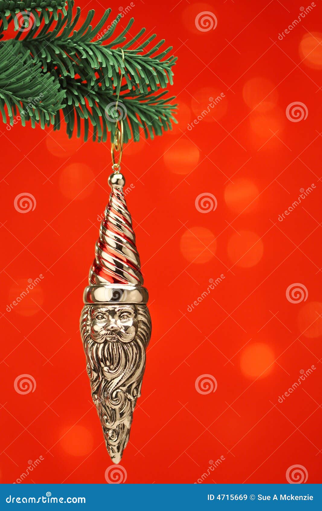 Silver Santa ornament stock image. Image of santa, face - 4715669