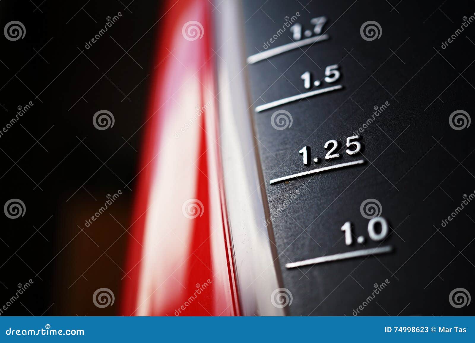 Silver Scale Measuring the Volume of Liquid (displaying Units in Liters ...