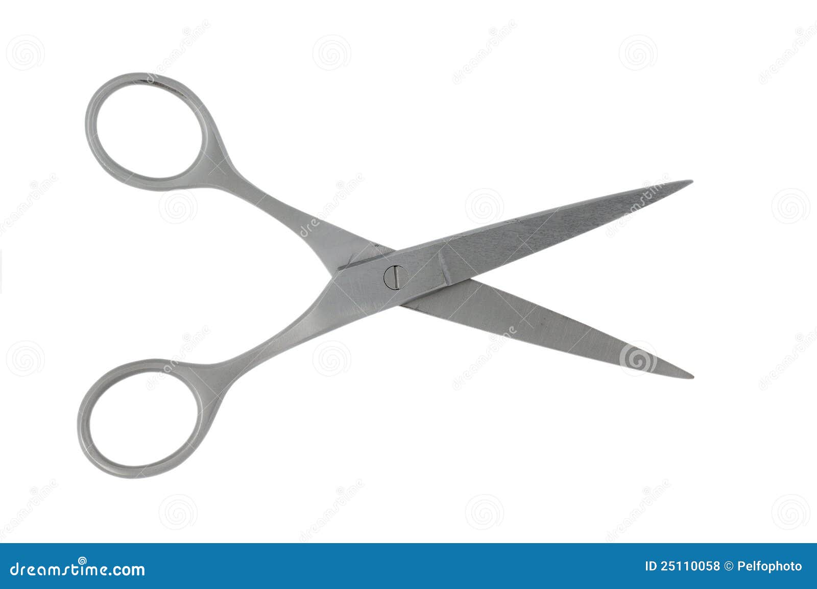 Silver scissors. stock photo. Image of isolated, background - 25110058