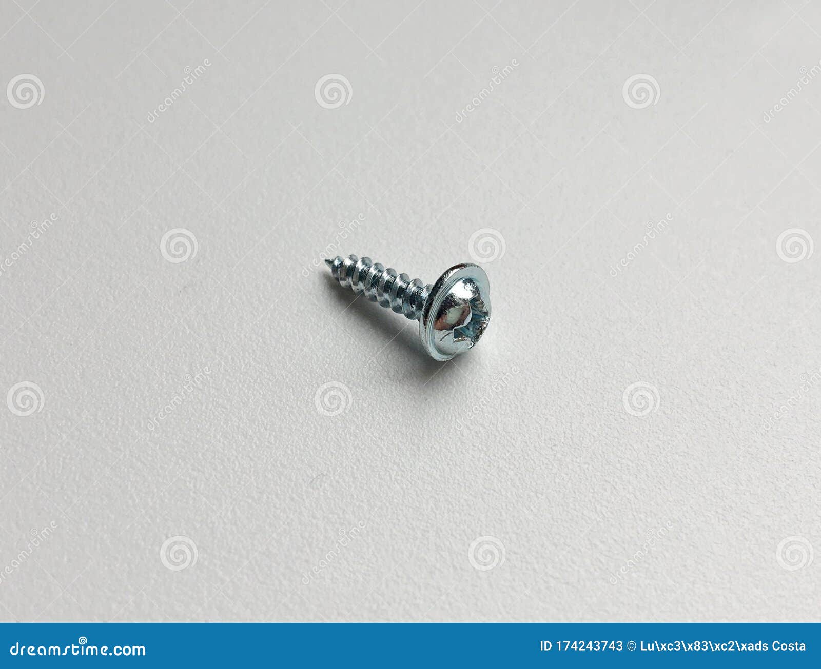 A silver stock image. Image of macro, head, steel, construction - 174243743