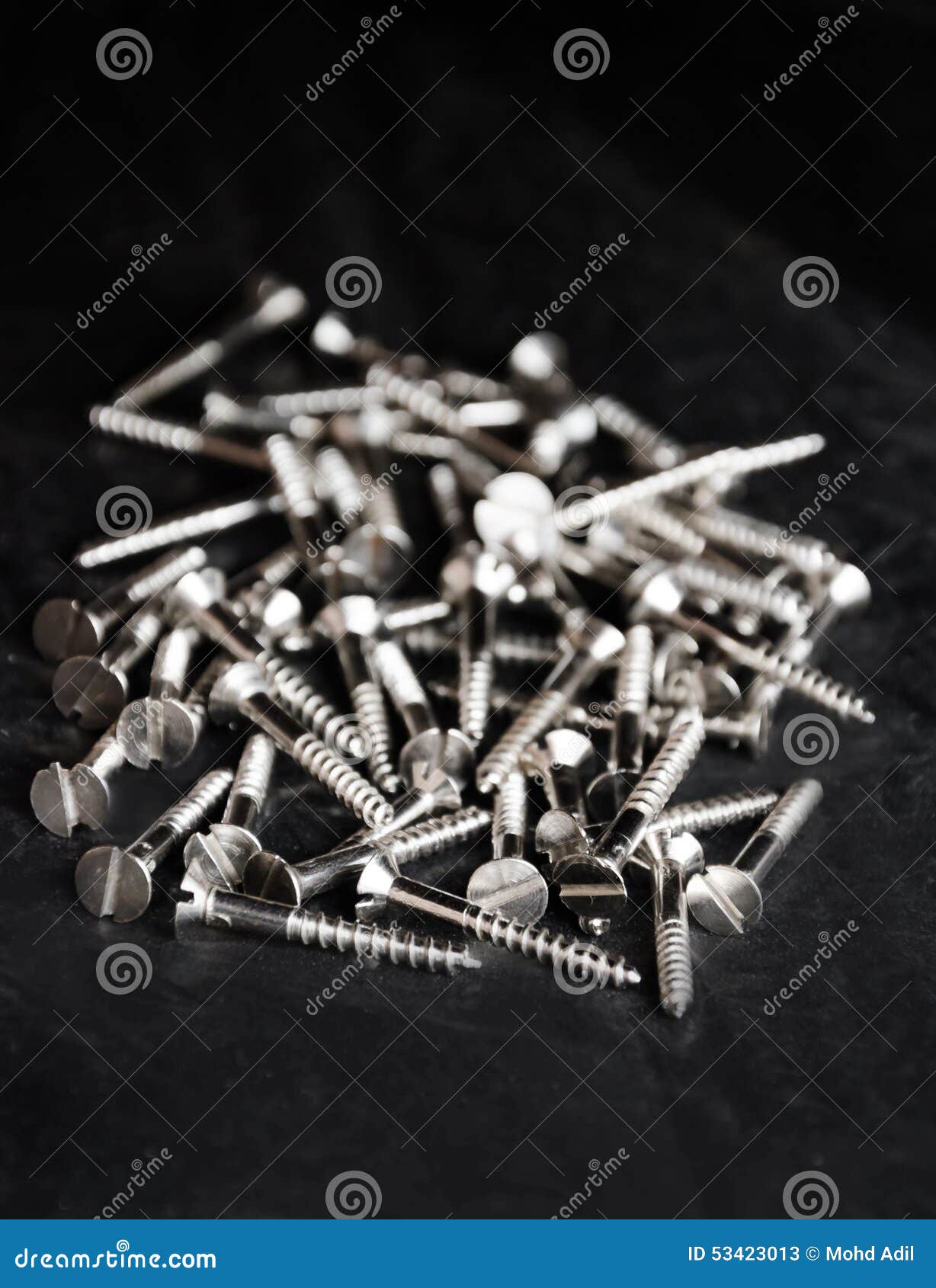 Silver Screws stock image. Image of tool, silver, screws - 53423013