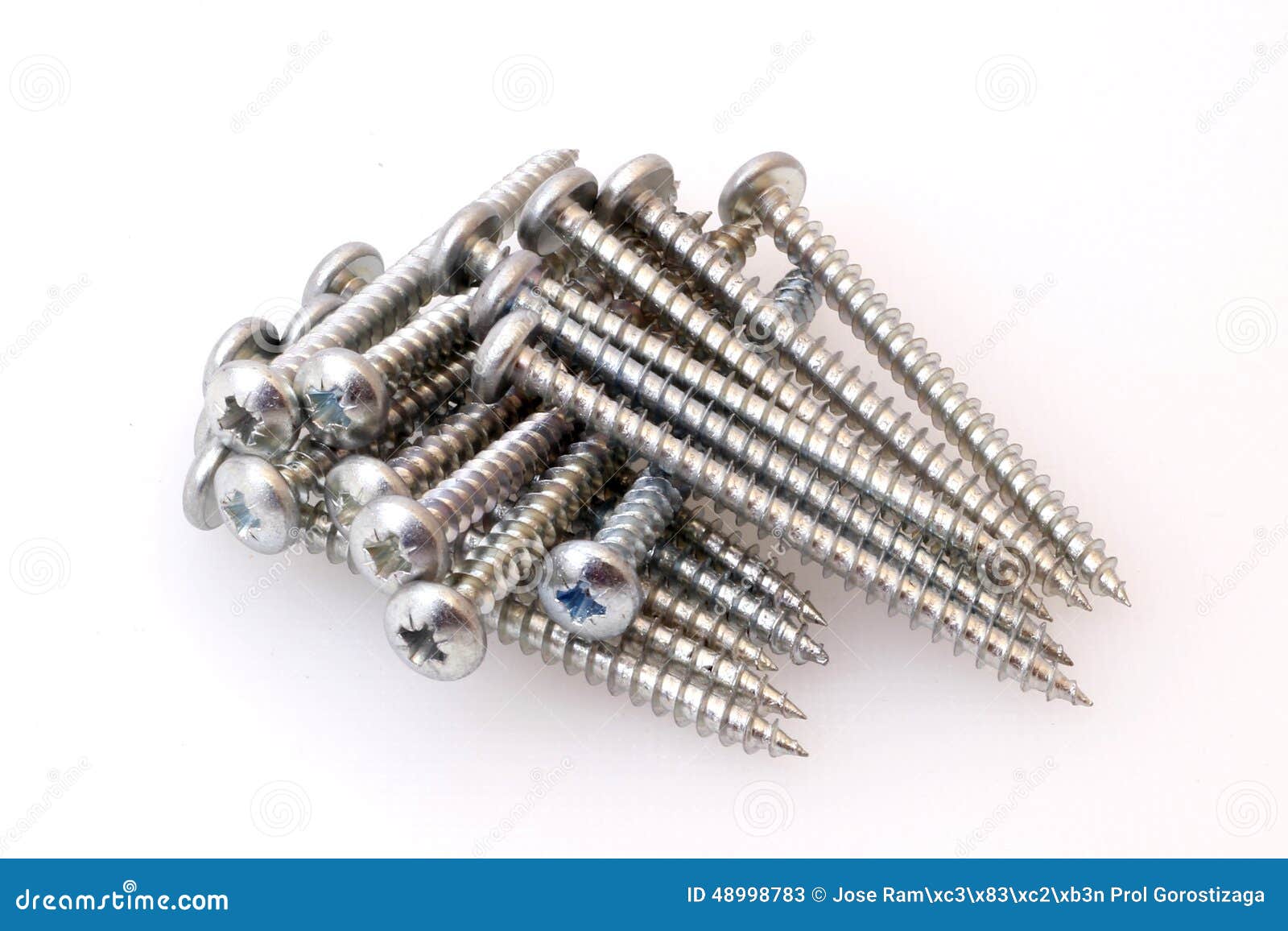 Silver screws stock image. Image of metallic, large, metal - 48998783
