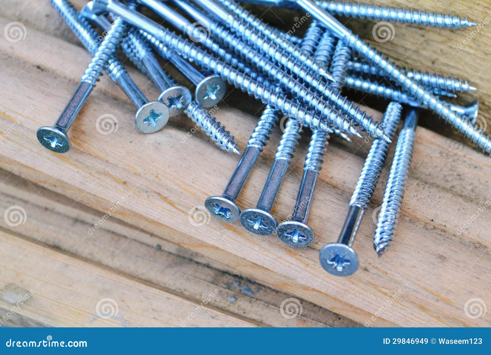 Silver Screws. stock image. Image of silver, building - 29846949