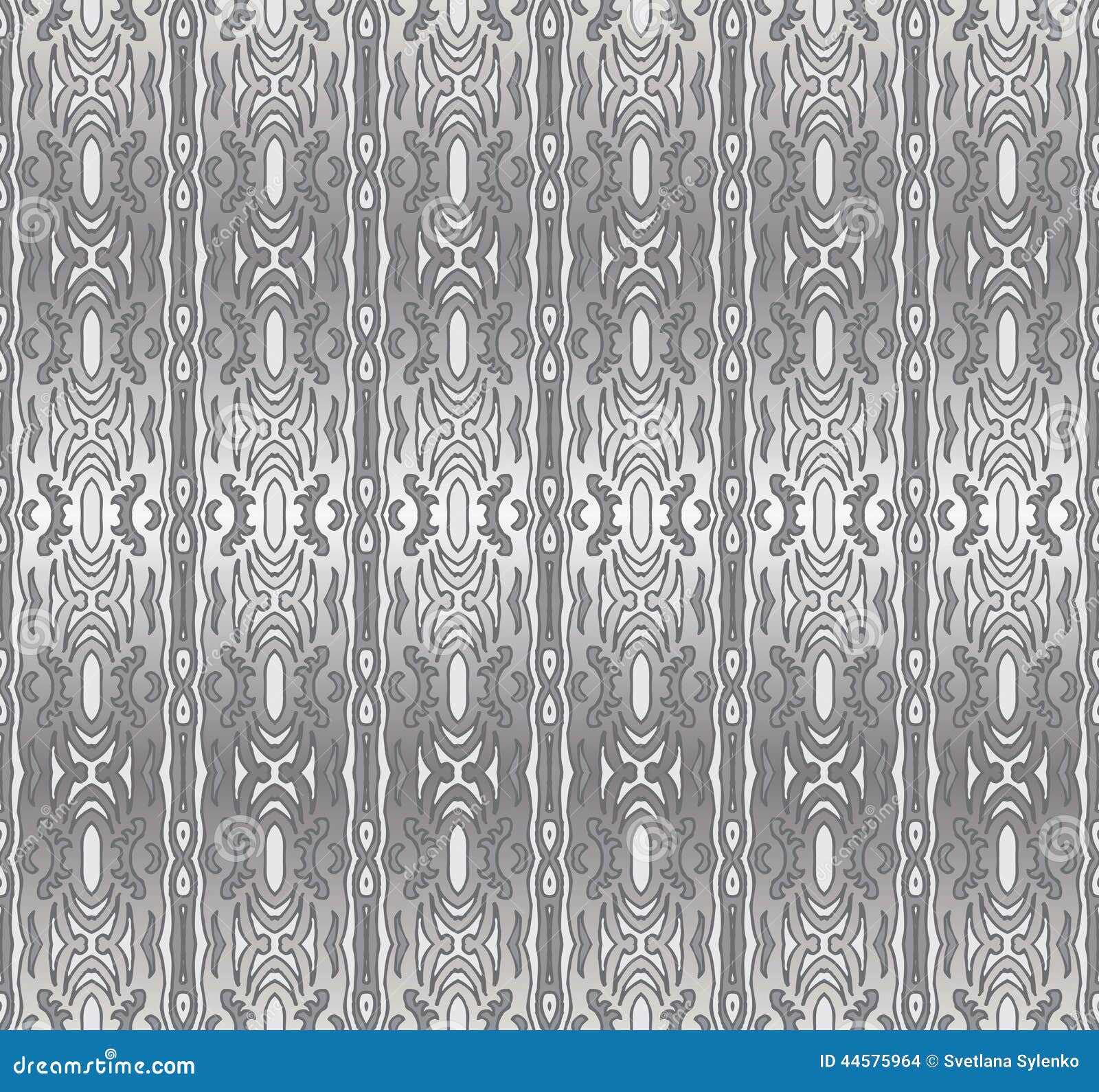 Silver seamless pattern stock vector. Illustration of baroque - 44575964