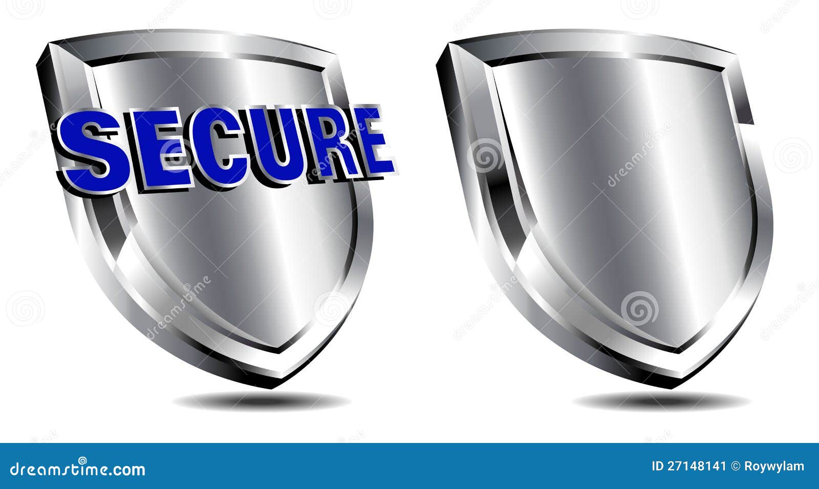 Silver Secure Shield, Spam, Antivirus Protection Stock Vector ...