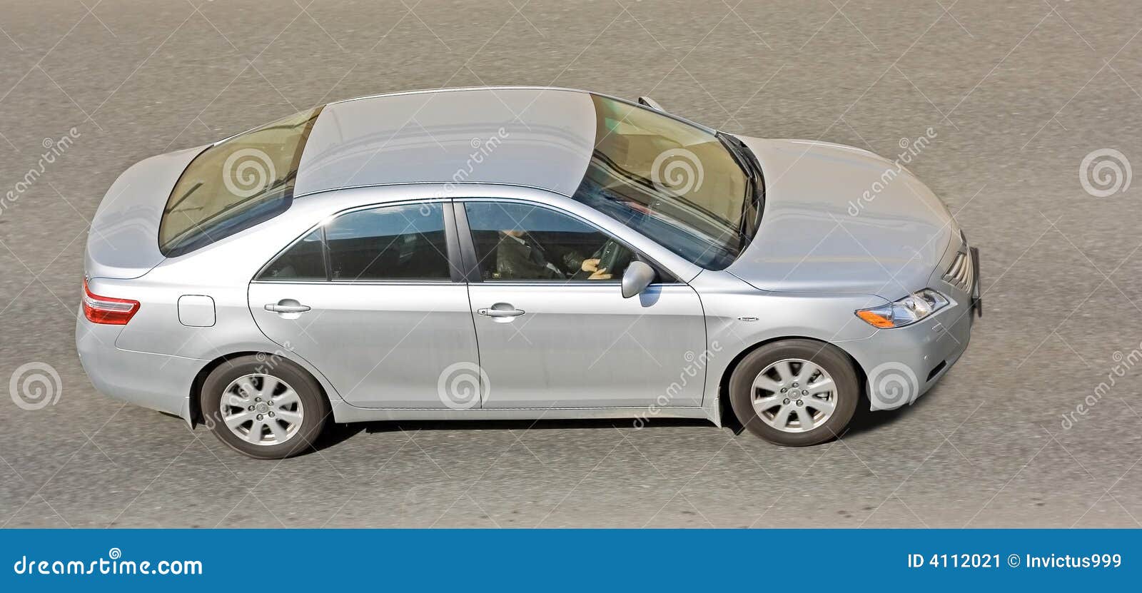 Silver sedan car stock image. Image of profile, speed - 4112021
