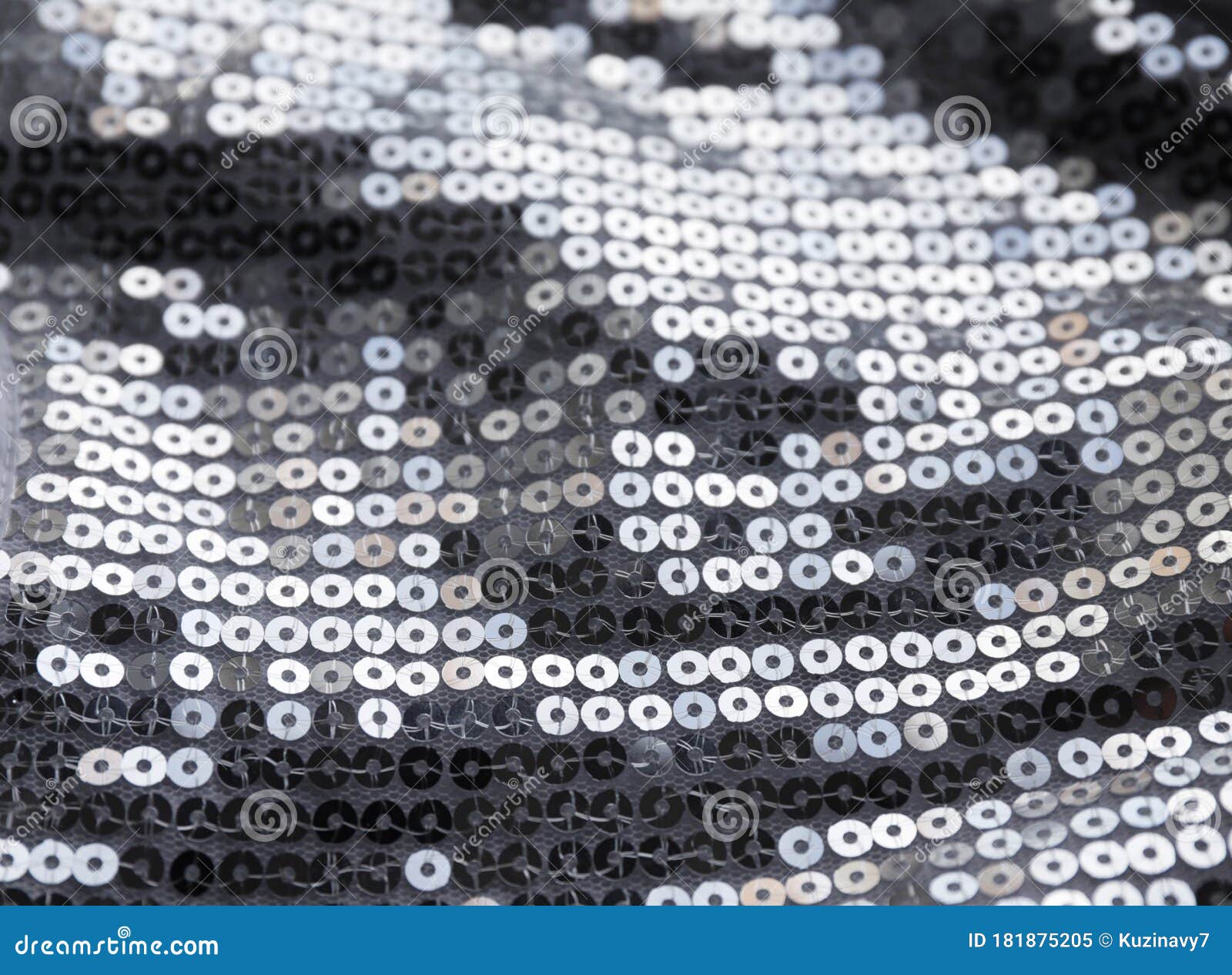 Silver sequins on fabric stock image. Image of shiny - 181875205