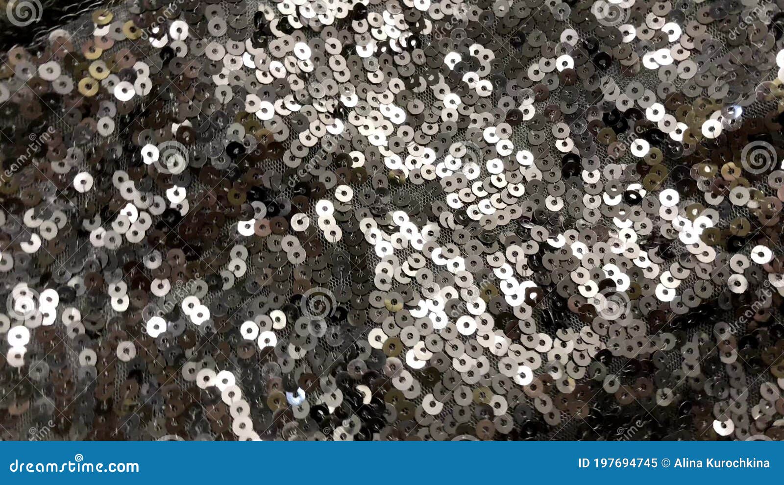 Silver Sequins Fabric Pattern Texture Fashion Background. Stock Video ...