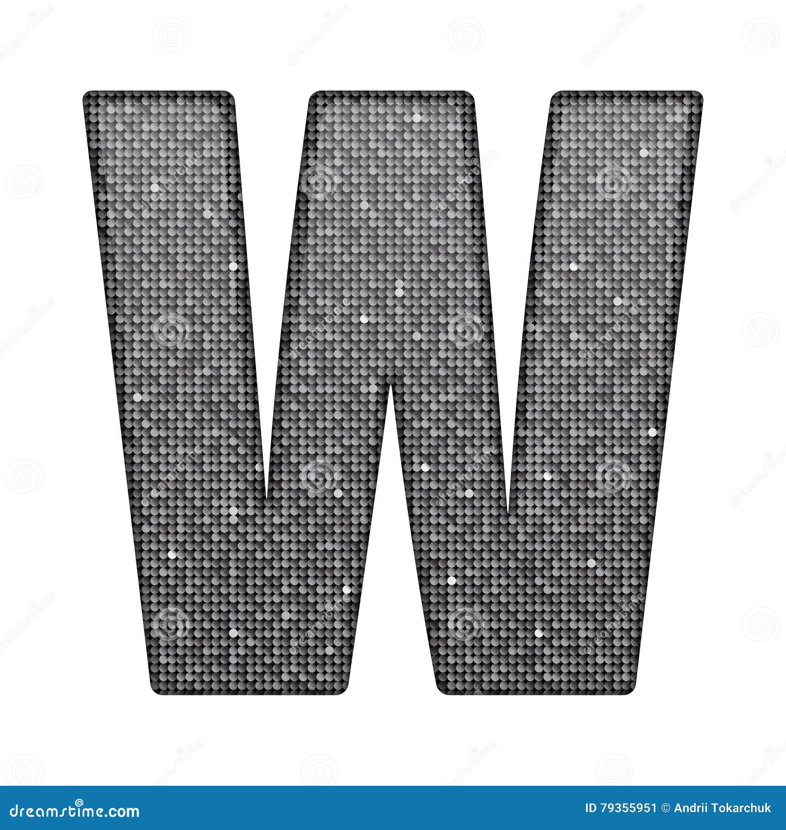 Silver Sequins Sings. Sequins Alphabet. Eps 10. Stock Vector ...