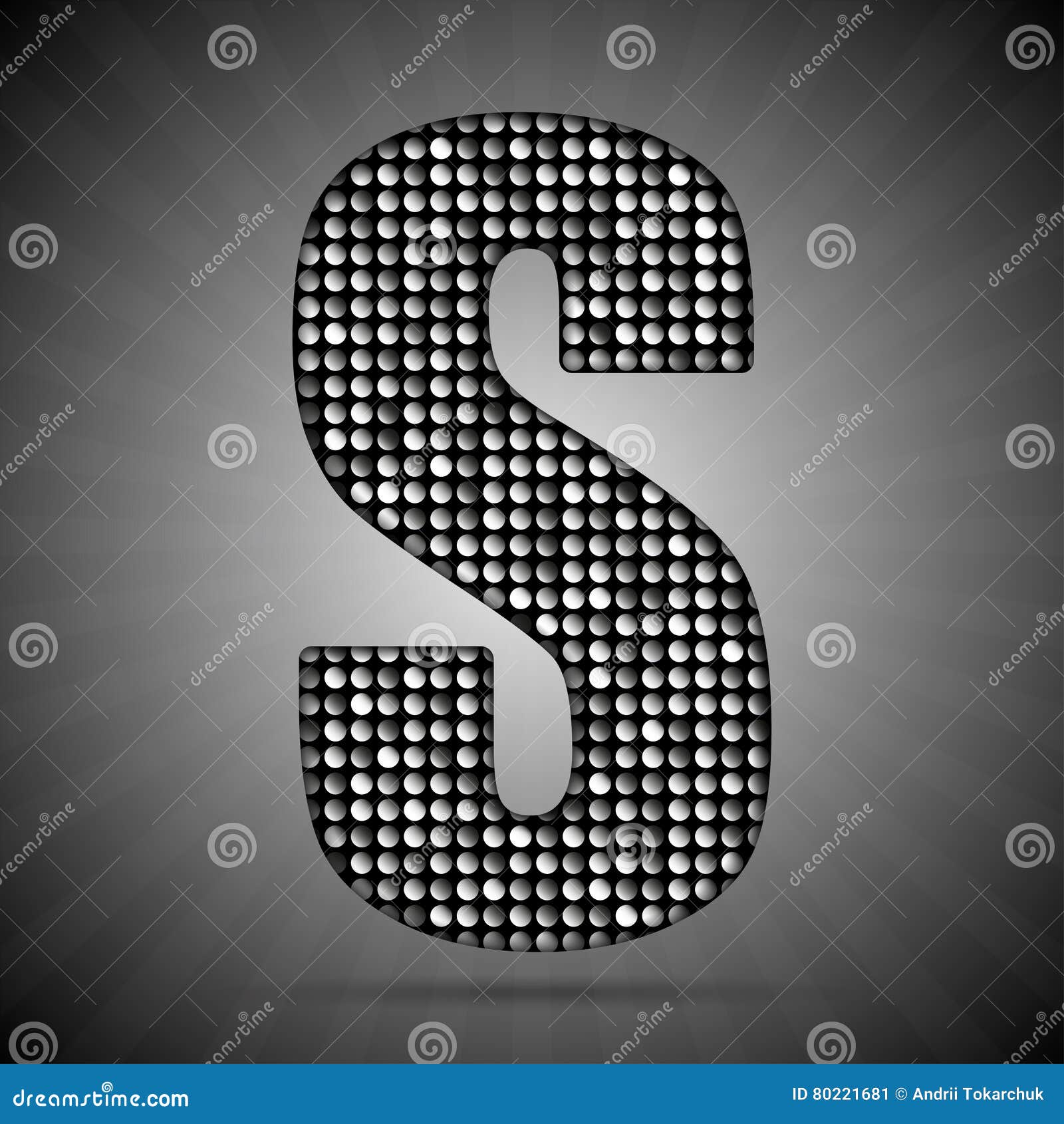 Silver Sequins Sings. Sequins Alphabet. Eps 10. Stock Vector ...