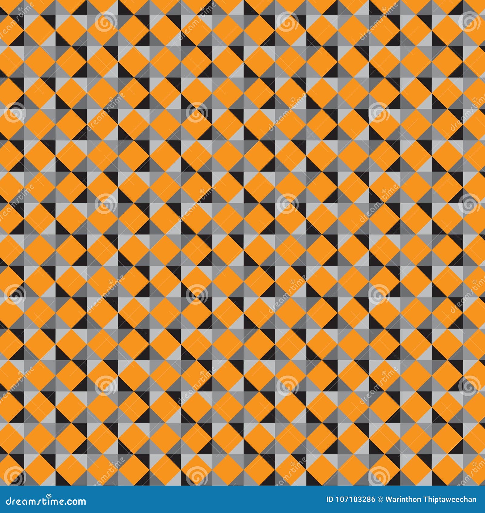 Silver Shade Diamond Pattern Orange Background Stock Vector ...