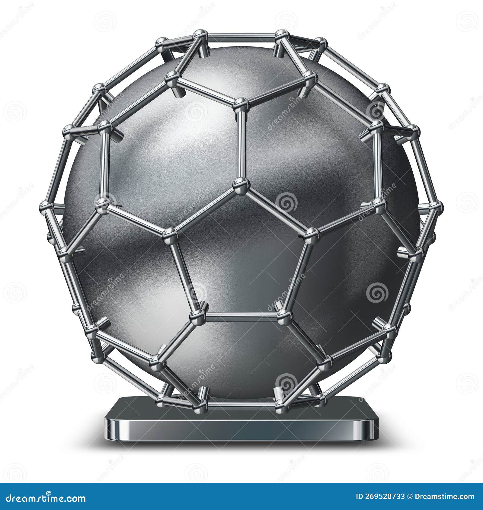 Silver Shape, Background, Geometric Figure, 3D Render, Unique Design ...