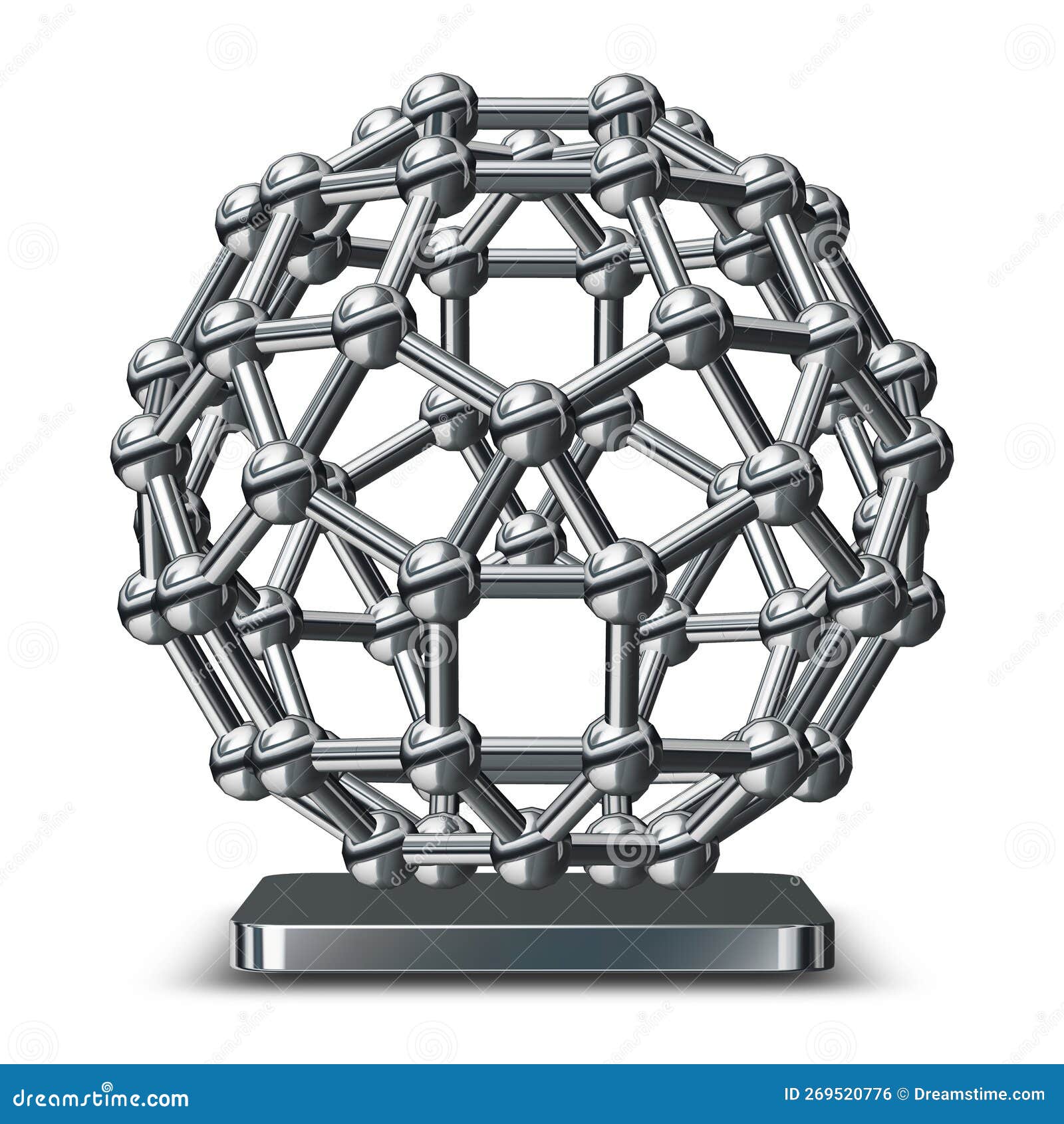 Silver Shape, 3D Render, Geometric Figure, Background, Unique Design ...