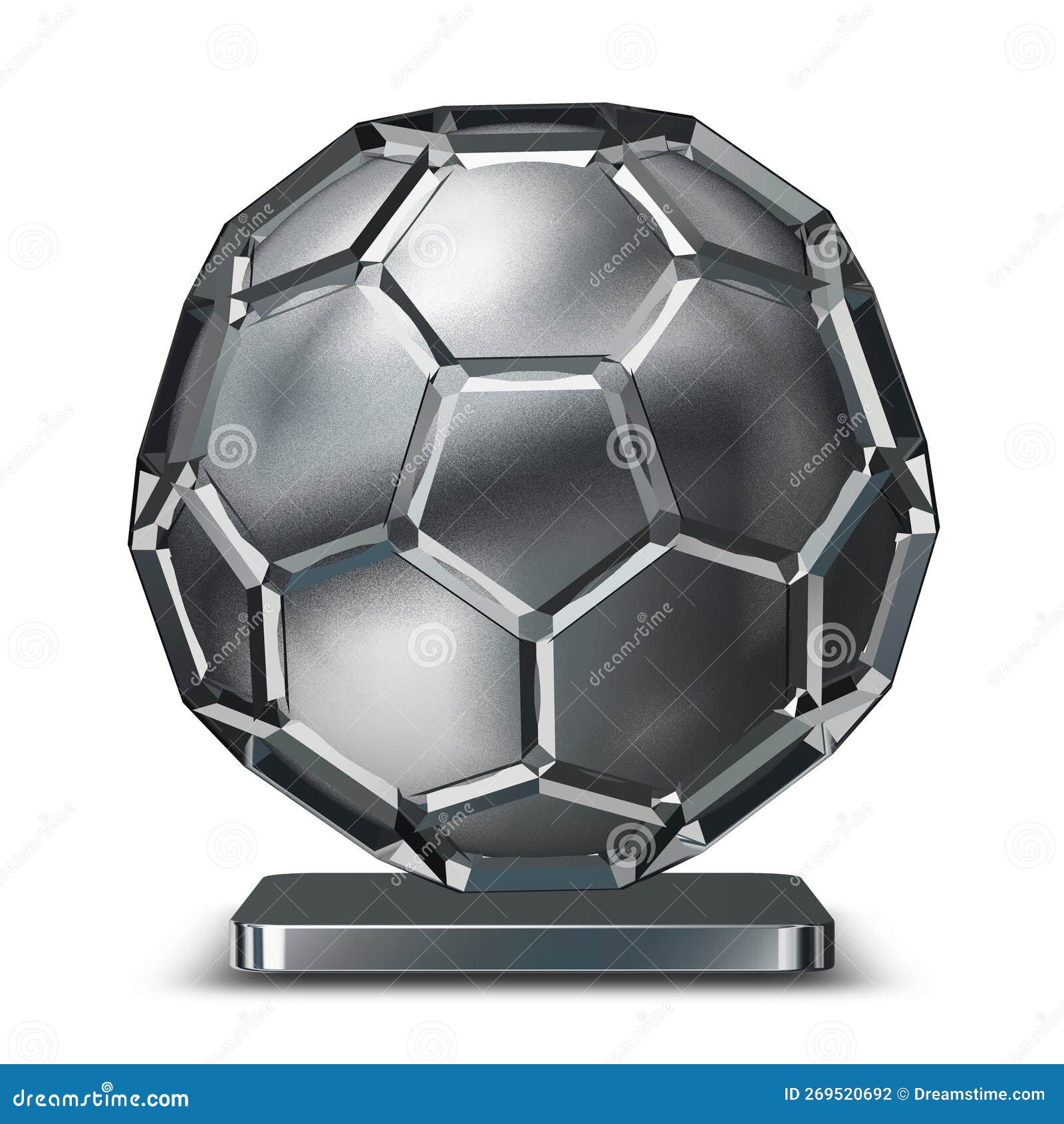 Silver Shape, Unique Design, Geometric Figure, 3D Render, Background ...