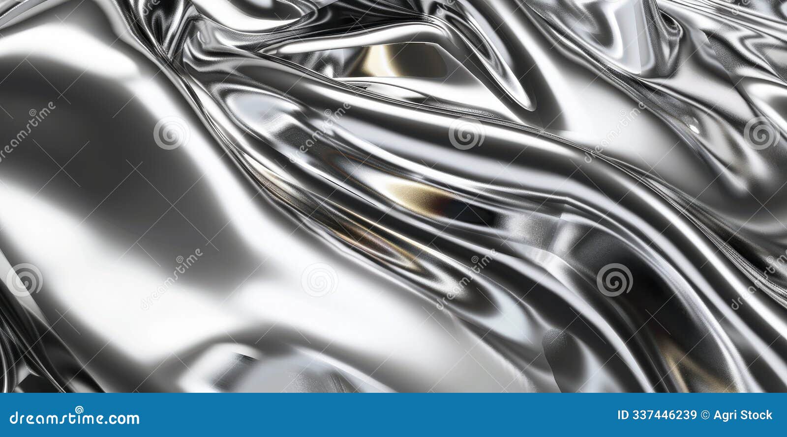 Silver Sheen Fabric with Wave Pattern Illustrating an Elegant Material ...