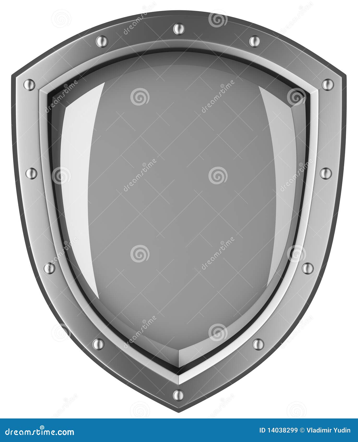 Silver shield. stock illustration. Illustration of clipart - 14038299